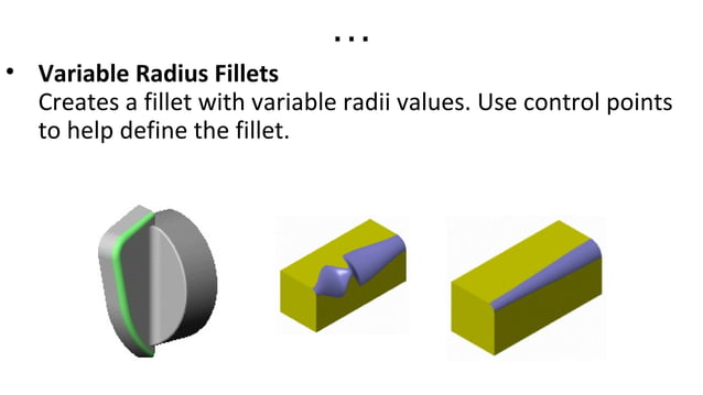 Fillet feature in solid works | PPT