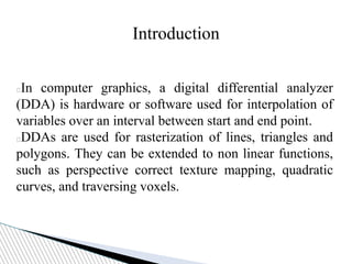 DDA algorithm | PPTX