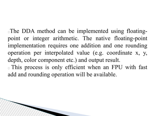 DDA algorithm | PPTX | Computing | Technology & Computing
