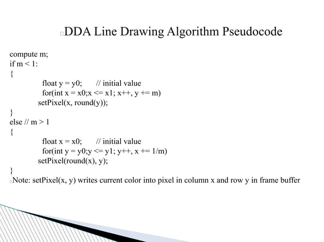 DDA algorithm | PPTX | Computing | Technology & Computing