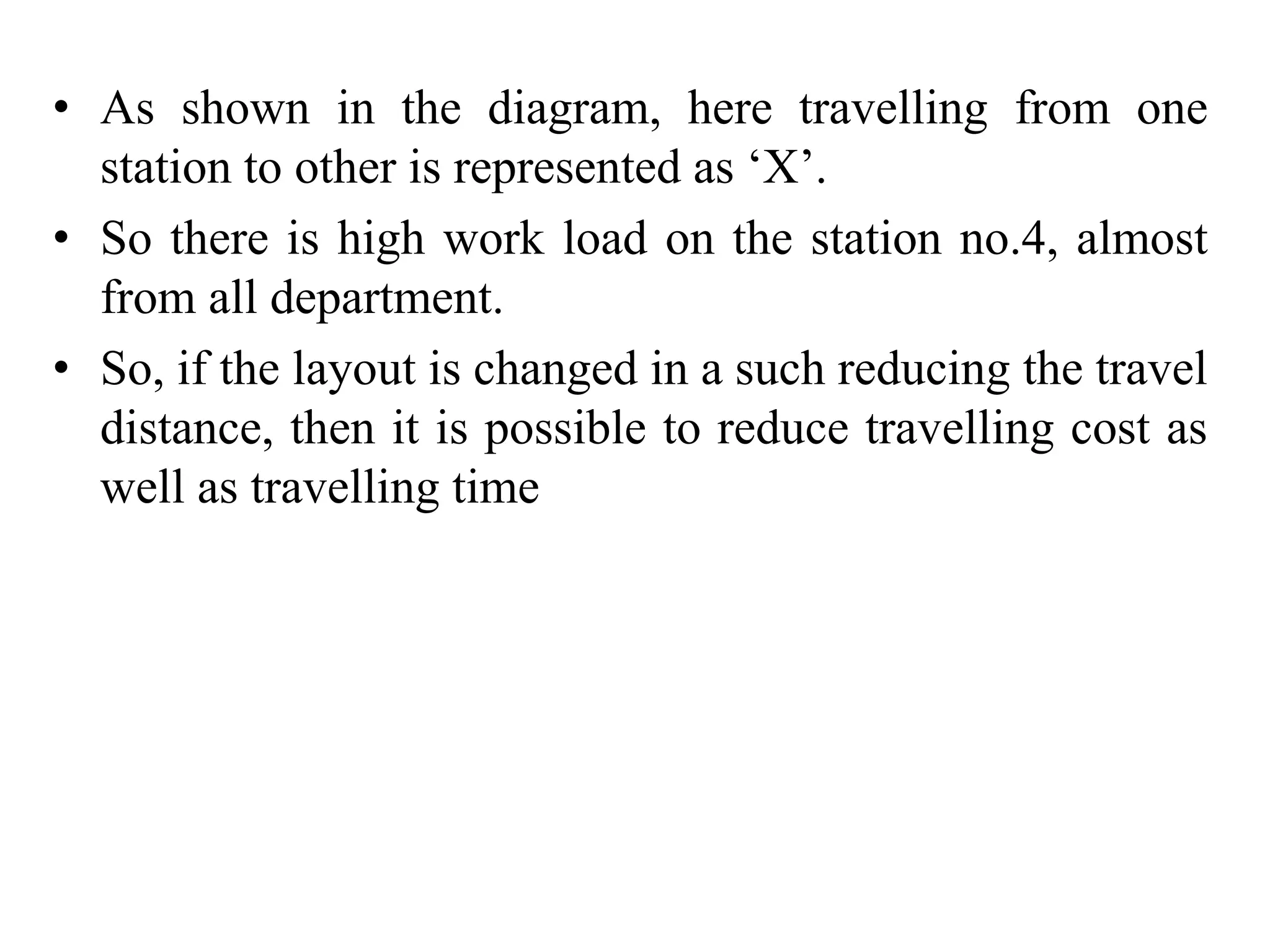 travel chart for plant layout | PPTX