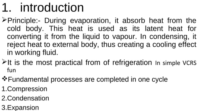 Vapor-compression refrigeration – Effect of parameter | PPT