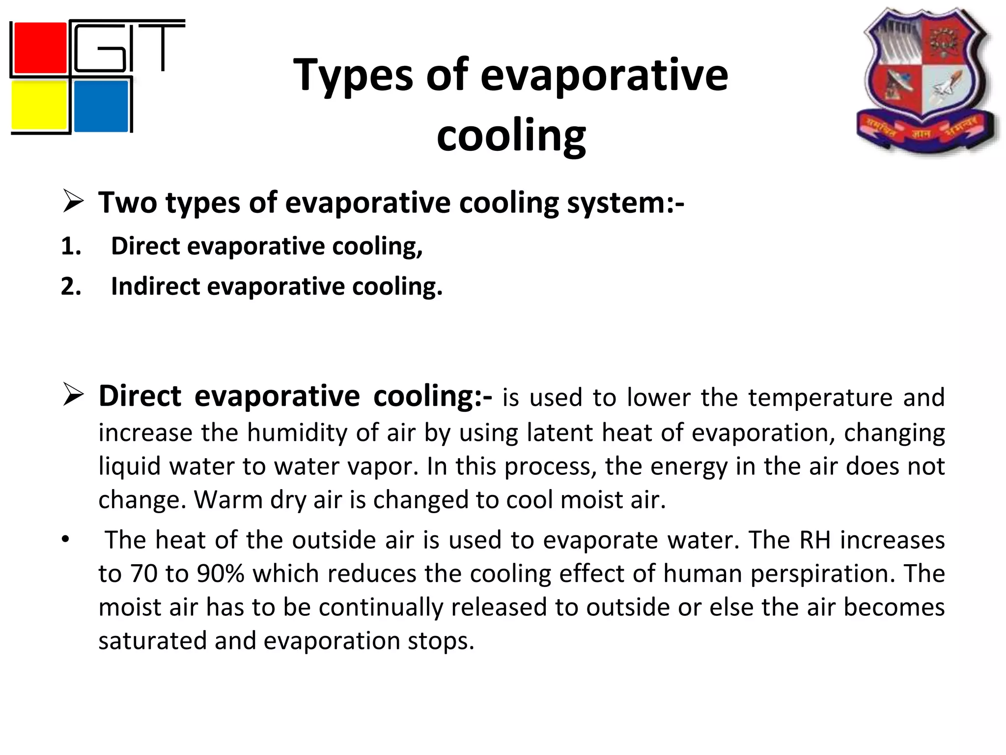 evaporative cooling | PPTX