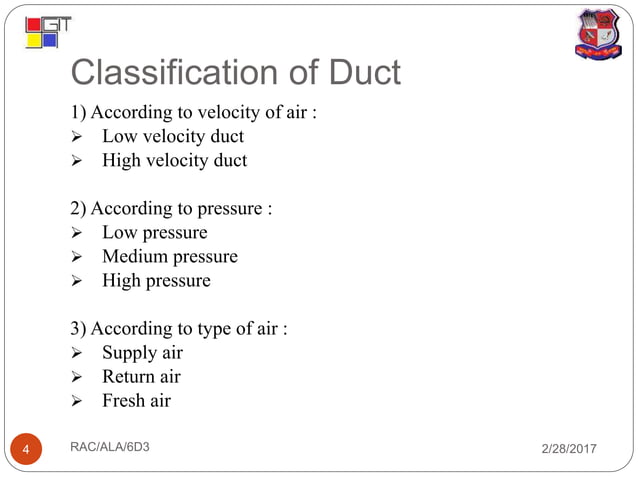 PRESENTATION ON DUCT DESIGN | PPTX | Home Appliances | Home & Garden