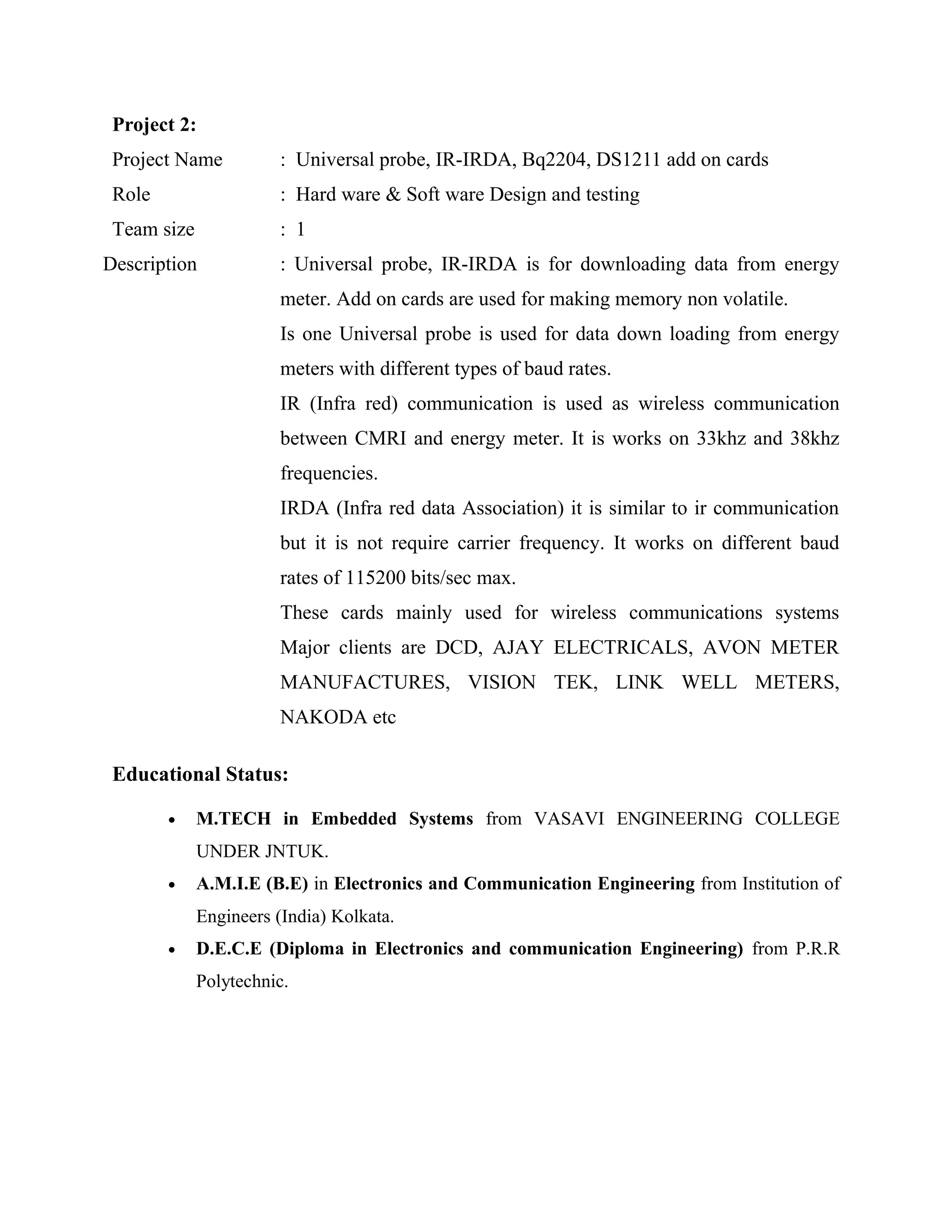 SATYA_RESUME | DOC | Computing | Technology & Computing