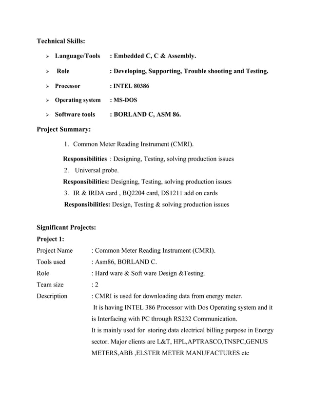 SATYA_RESUME | DOC | Computing | Technology & Computing