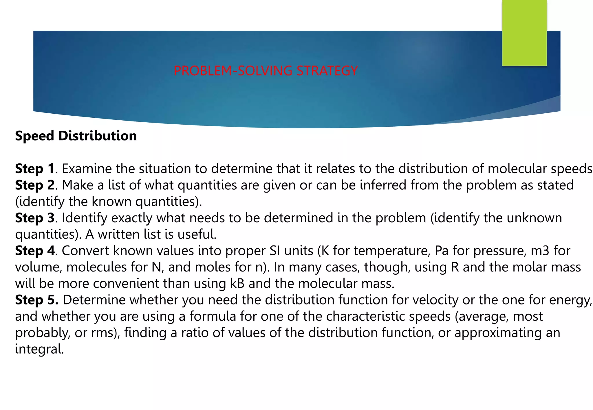 KINETIC THEORY OF GASES,DISTRIBUTION OF MOLECULAR VELOCITY ...