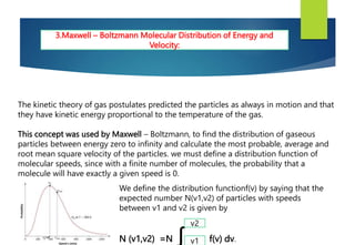 KINETIC THEORY OF GASES,DISTRIBUTION OF MOLECULAR VELOCITY ...