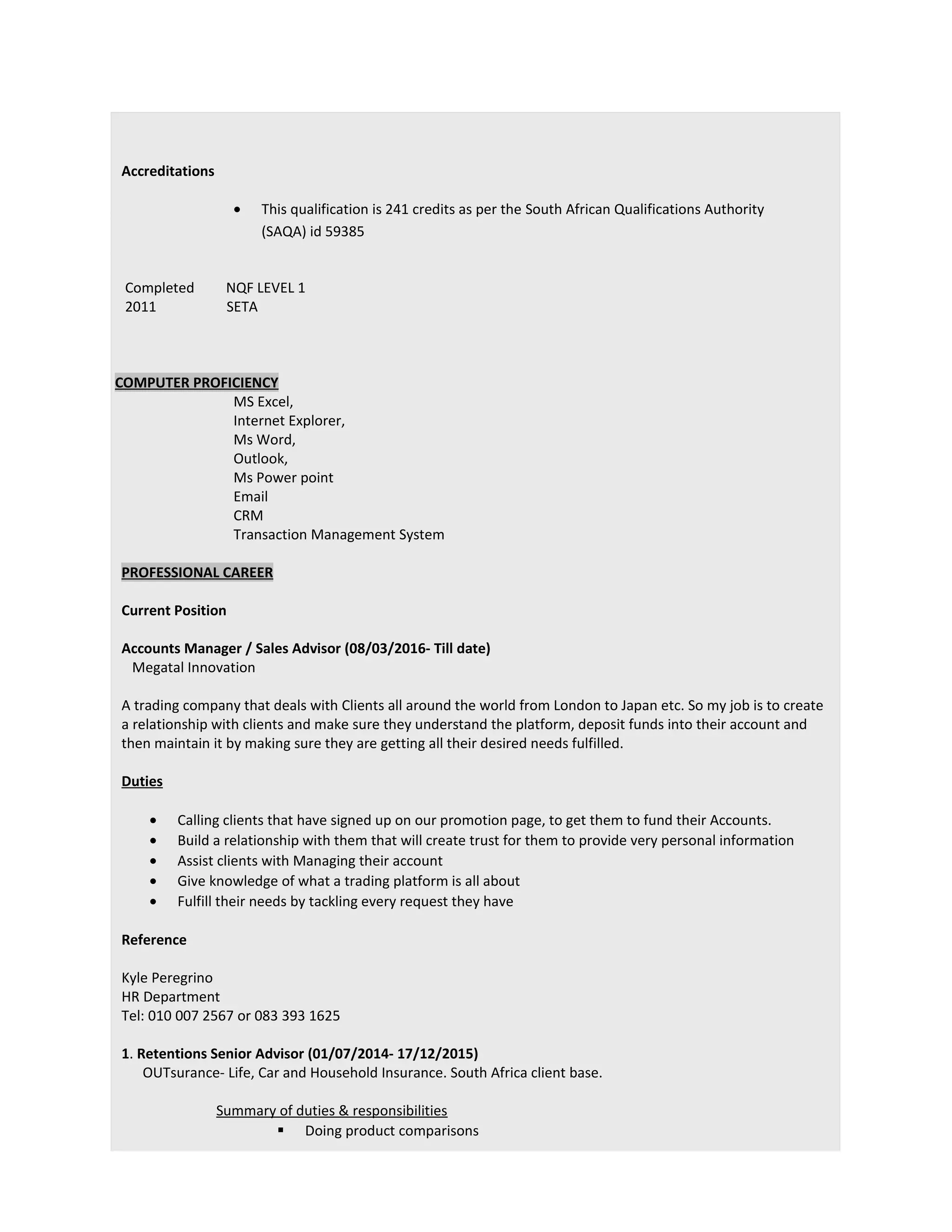 CV of Mashudu Khorombi | DOC