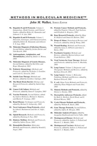 Vaccine Protocols 2nd Edition Gordon Ada Auth Andrew Robinson | PDF