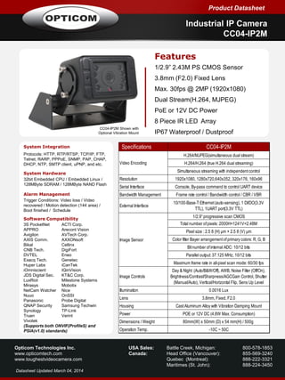 Industrial Catalog Spec Sheets | PDF