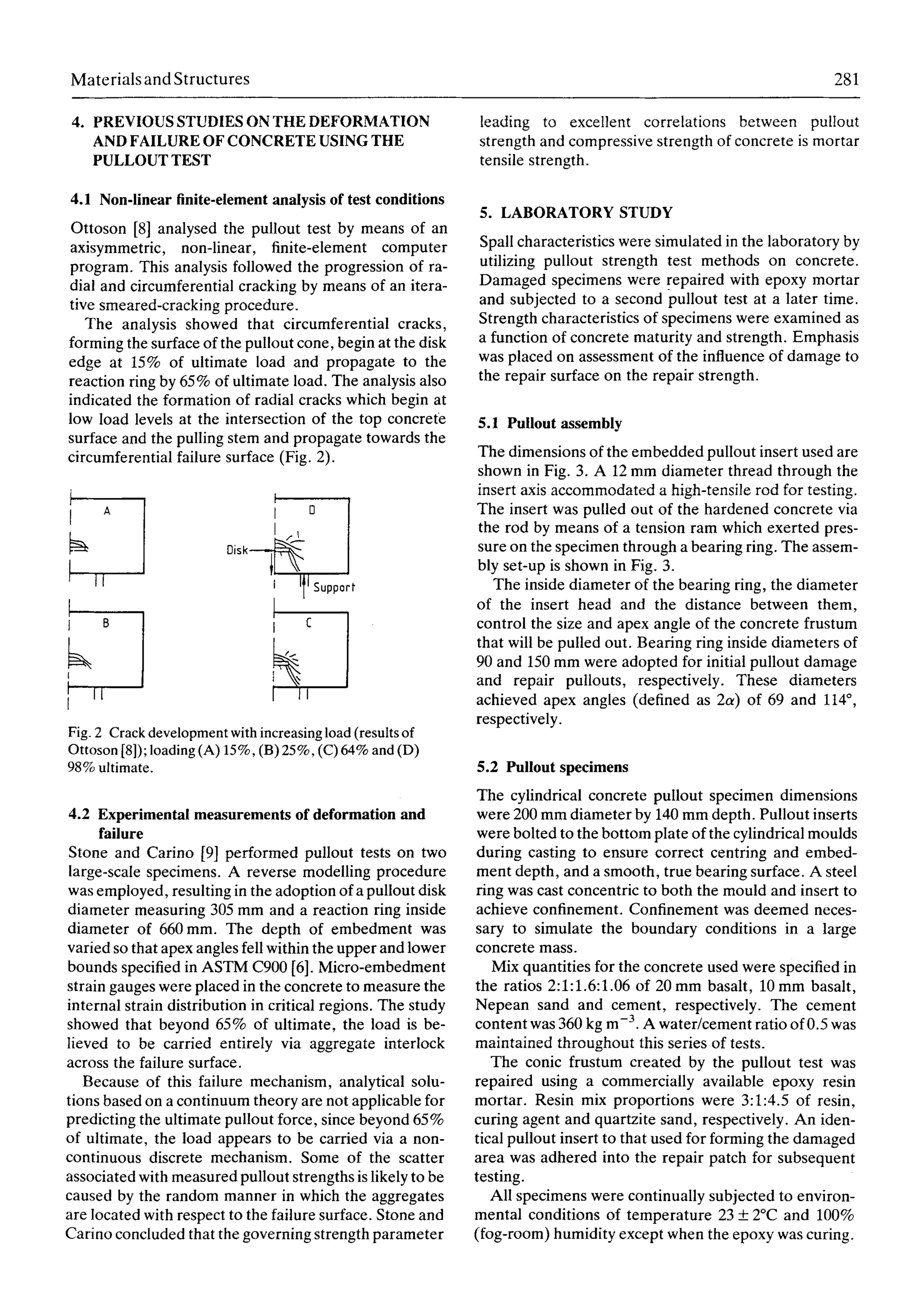 Evaluation of concrete spall repairs by pullout test | PDF