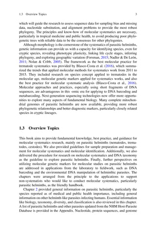 Molecular Systematics Of Parasitic Helminths Urusa Thaenkham | PDF