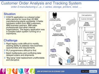 A Service Oriented Architecture For Order Processing In The I B M ...