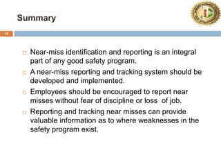 Near Miss Reporting | PPTX