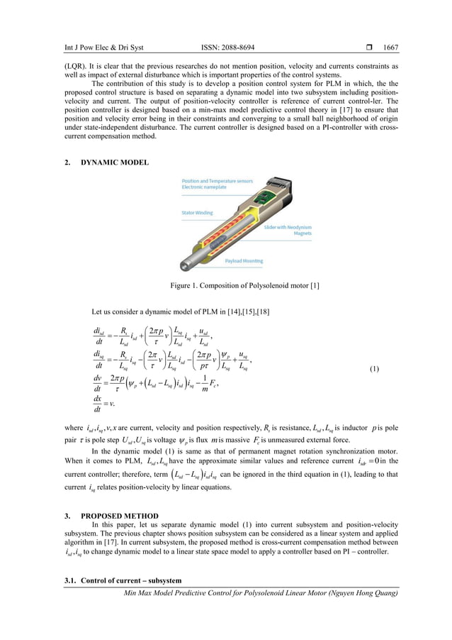 Min Max Model Predictive Control for Polysolenoid Linear Motor | PDF
