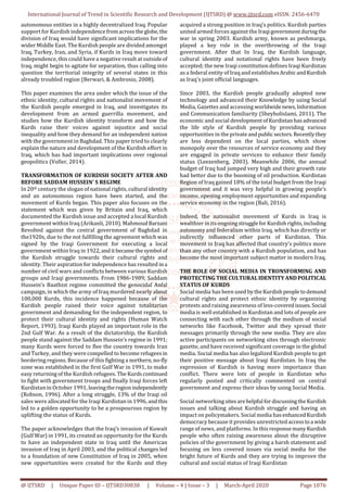 Transformation of Kurdish Identity and Cultural Rights Since the Regime ...