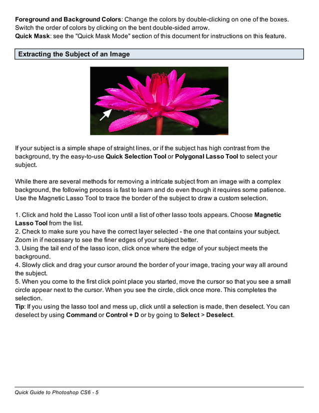 217 quick guide to photoshop cs6 | PDF