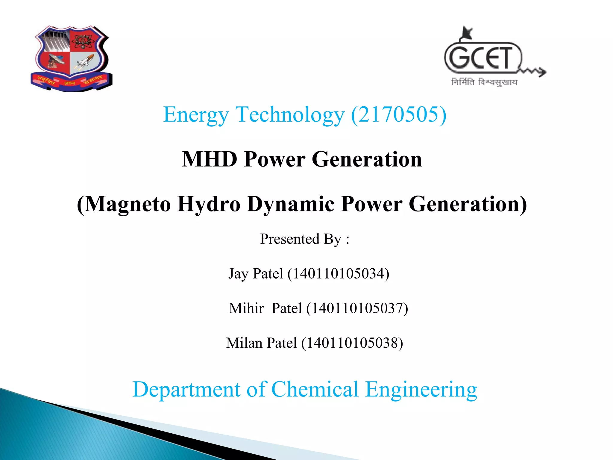 MHD Power Generation | PPT