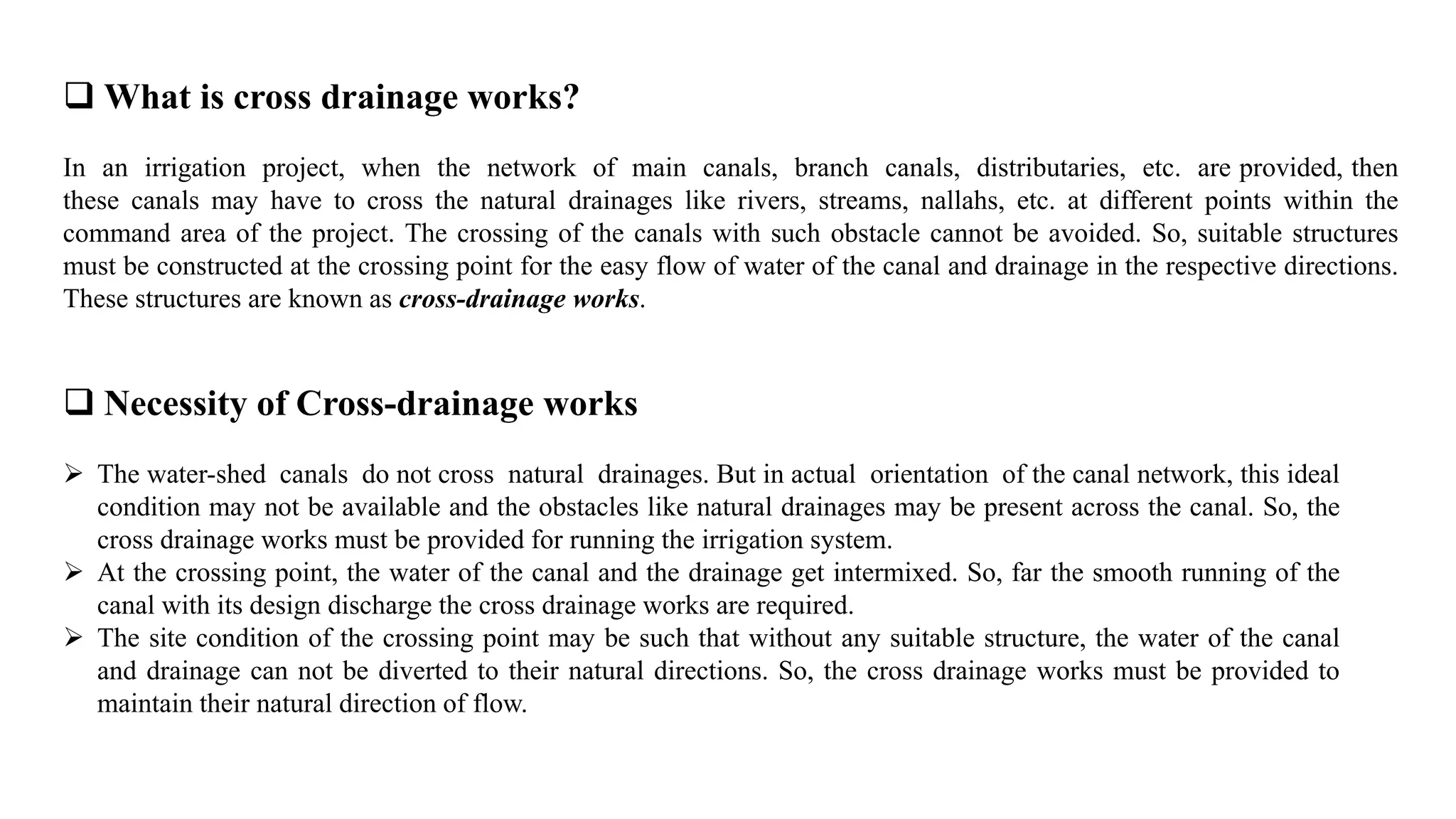 2170609 irrigation engineering cross drainage works | PPTX