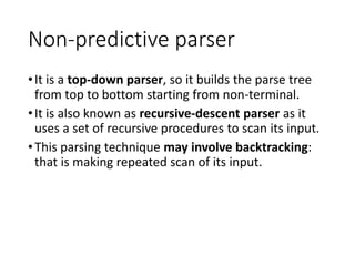non-predective parser | PPT
