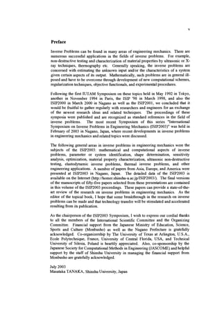 Inverse Problems In Engineering Mechanics Iv International Symposium On ...