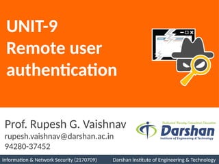 Remote User Authentication ,Symmetric, Asymmetric and Kerberos.ppt