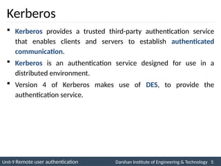 Remote User Authentication ,Symmetric, Asymmetric and Kerberos.ppt