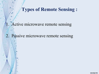 Remote sensing & Radiometers Systems | PPTX