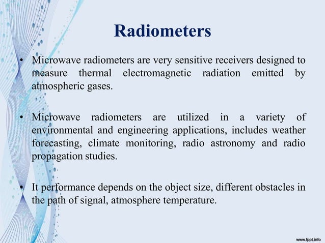 Remote sensing & Radiometers Systems | PPTX