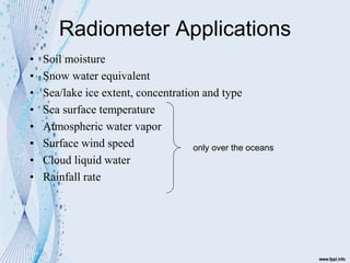 Remote sensing & Radiometers Systems | PPTX