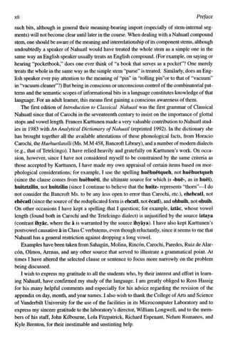 Introduction To Classical Nahuatl Revised J Richard Andrews | PDF