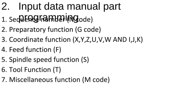 CNC Part programming | PPT CNC Part programming | PPT