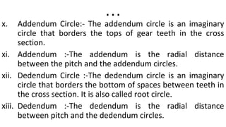Terminology Of Spur Gear | PPT | Physics | Science