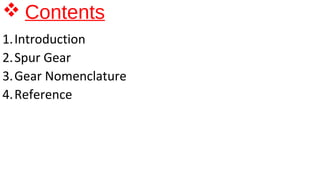 Terminology Of Spur Gear | PPT | Physics | Science