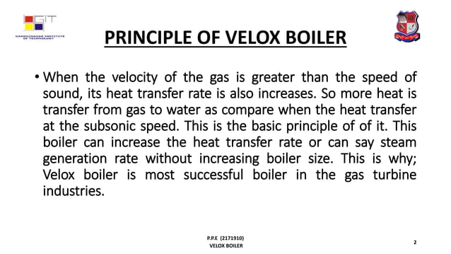 Velox boiler - high pressure boliers | PPTX | Chemistry | Science