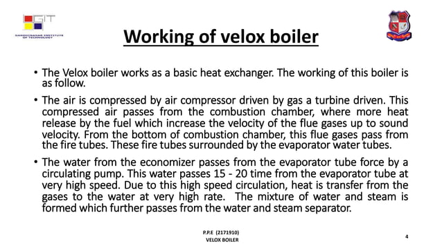 Velox boiler - high pressure boliers | PPTX | Chemistry | Science