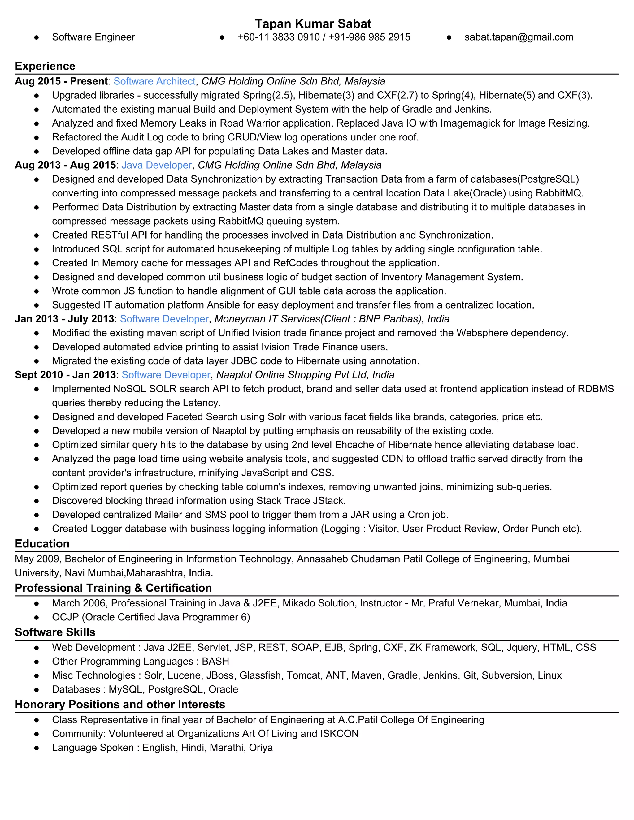 tapan_resume_v1 | PDF