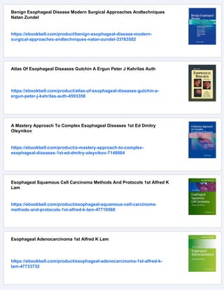 Esophageal Disease And Testing C G Bremner | PDF