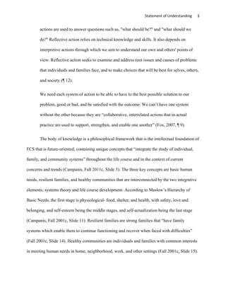 FCS Foundations - Statement Of Understanding | PDF