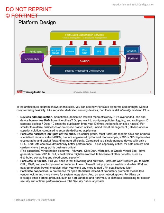 Fortinet Fortigate Security Study Guide V70 Fortinet | PDF