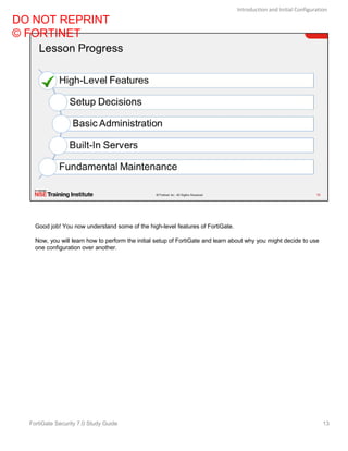 Fortinet Fortigate Security Study Guide V70 Fortinet | PDF