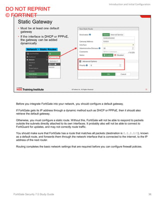 Fortinet Fortigate Security Study Guide V70 Fortinet | PDF