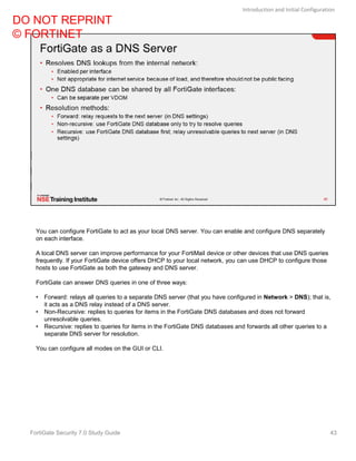Fortinet Fortigate Security Study Guide V70 Fortinet | PDF