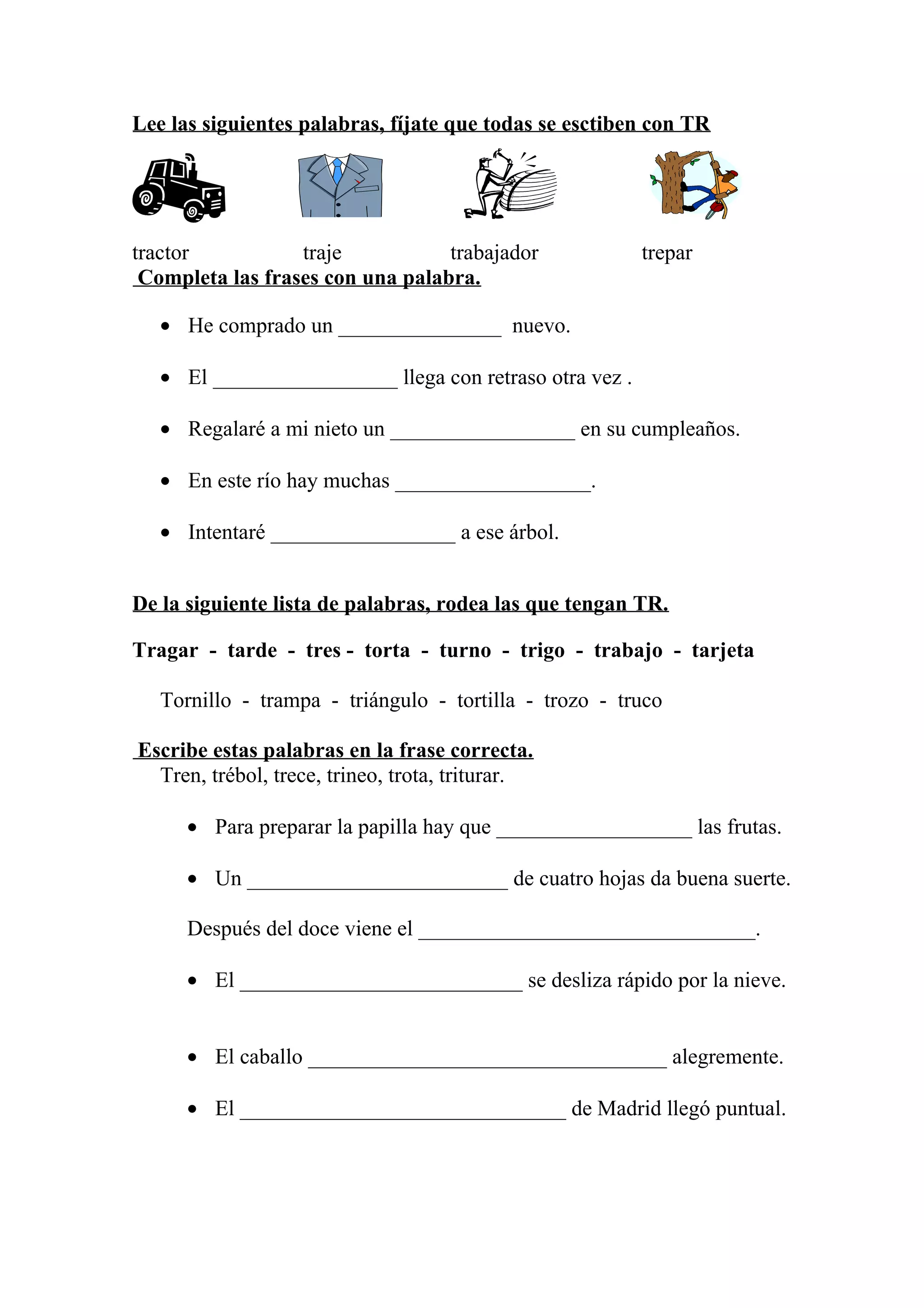 Hoja De Trabajo De Combinaciones De Pl Aprende Las Silabas Trabadas
