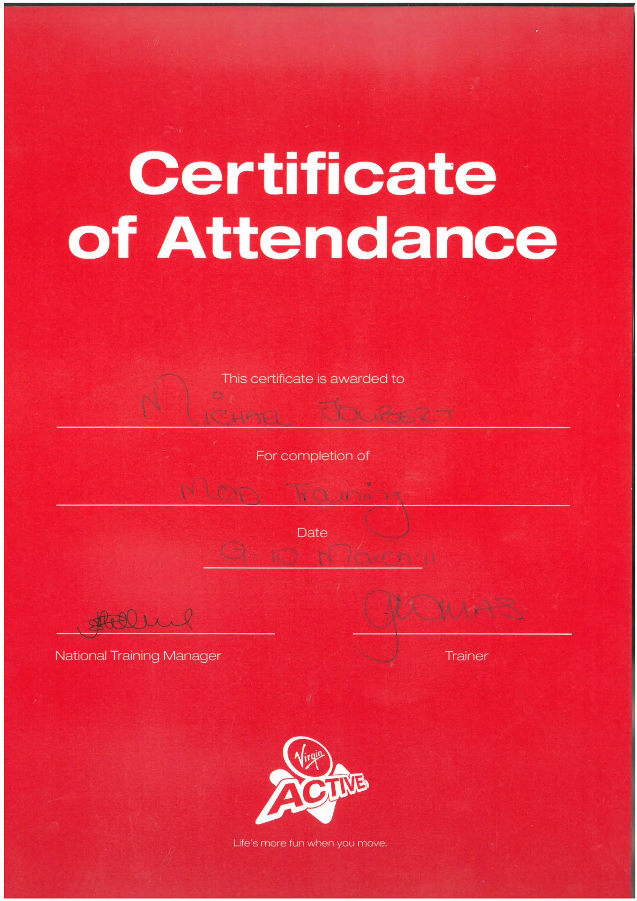 Virgin Active - MOD Training Course | PDF