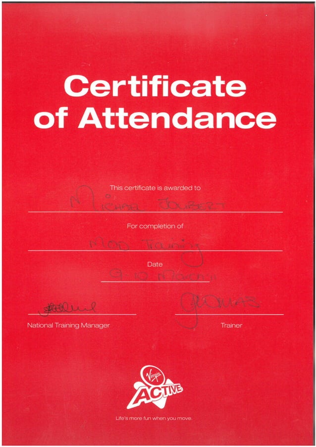 Virgin Active - MOD Training Course | PDF