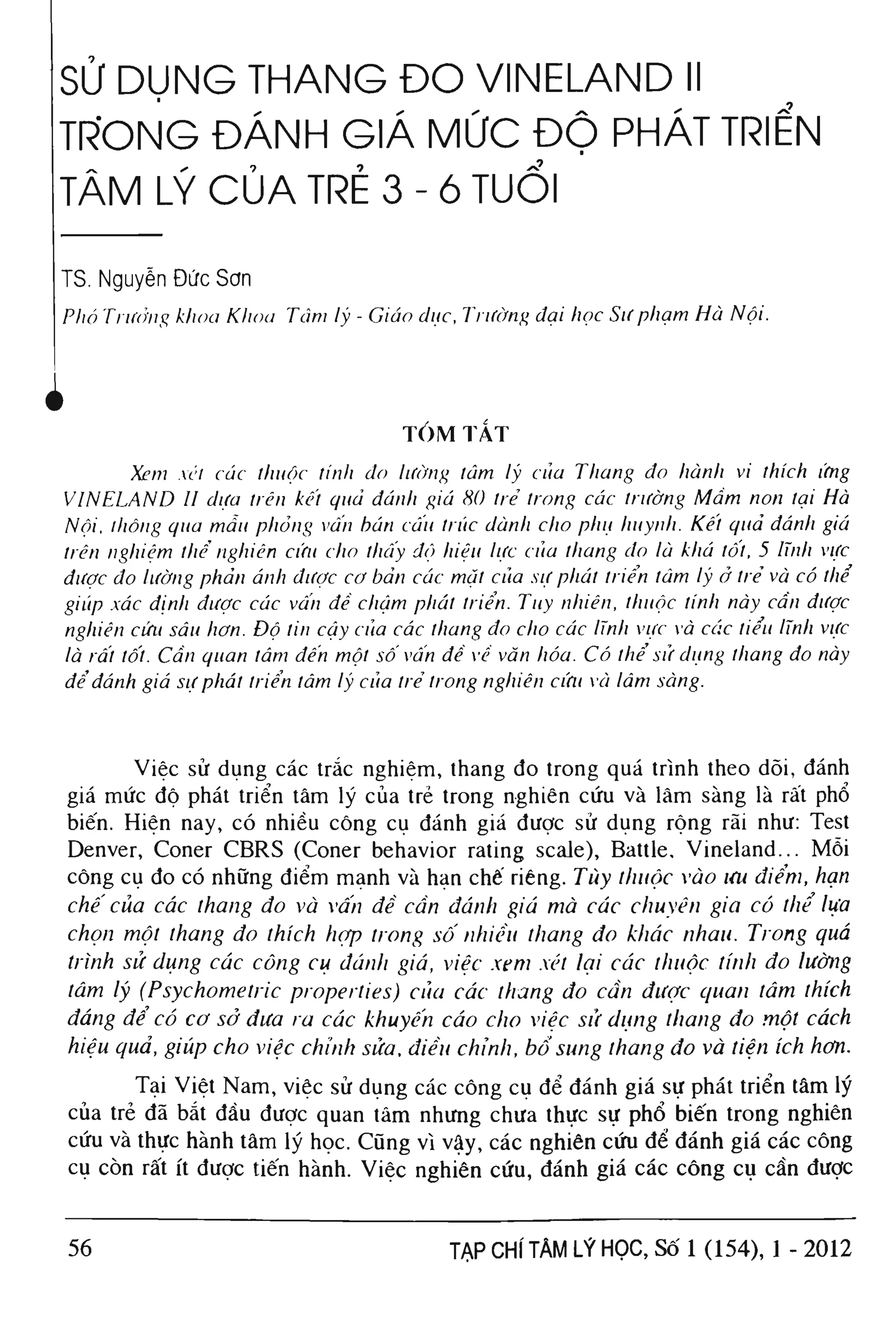 vineland danh gia tam ly tre | PDF