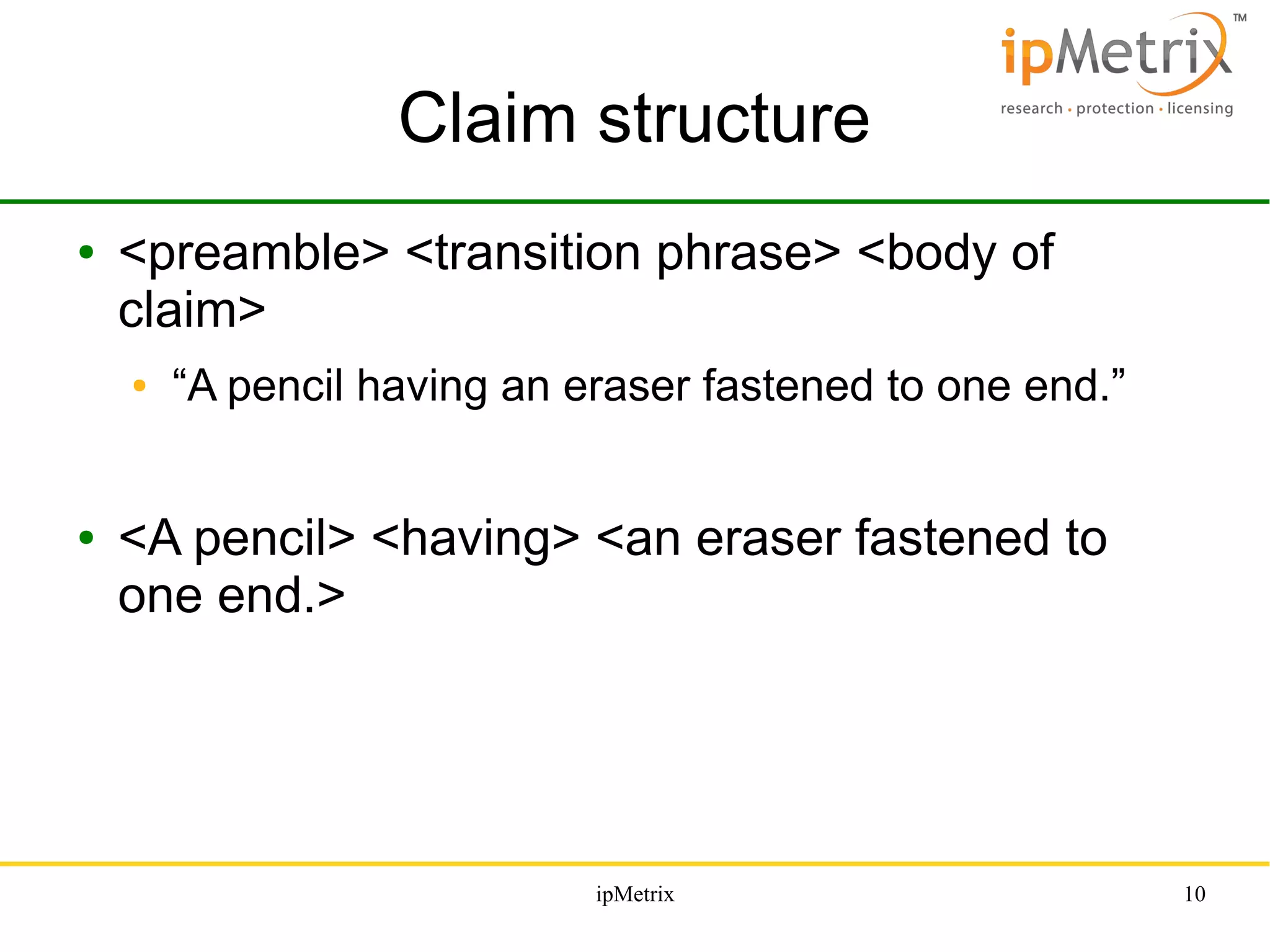 Patent Specification Drafting Series: Claim Drafting & Analysis, By ...