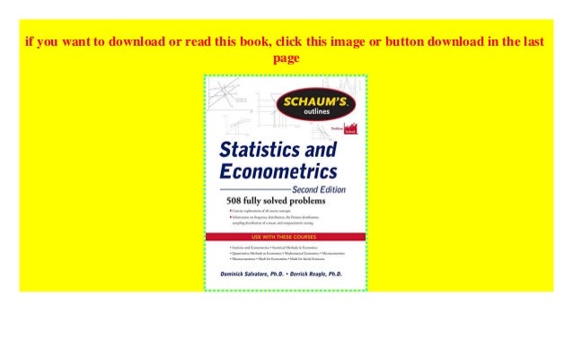 Schaums Outline Of Statistics And Econometrics Second Edition Sch…